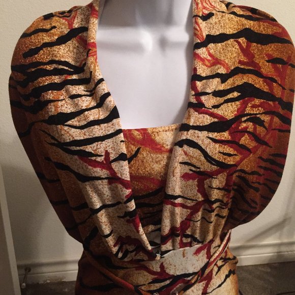 Cyrus | Sweaters | Cyrus Animal Print Sweater Halter Style Size Small ...